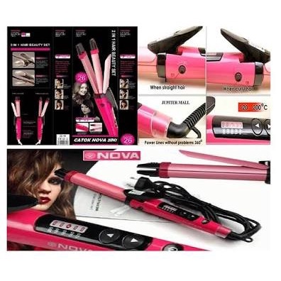Jual Besar Catok Rambut Nova 2 In 1 Curly Catokan Pengeriting 2in1 | Shopee Indonesia