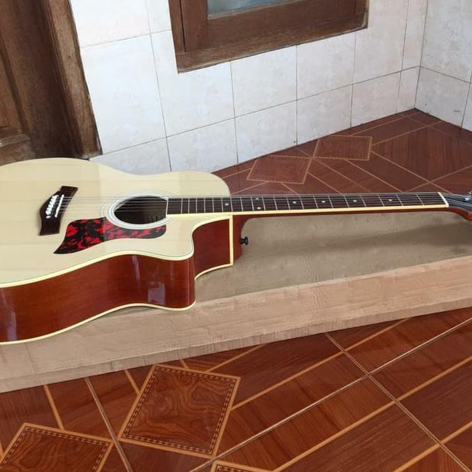 Jual Gitar Akustik Taylor Custom Natural | Shopee Indonesia