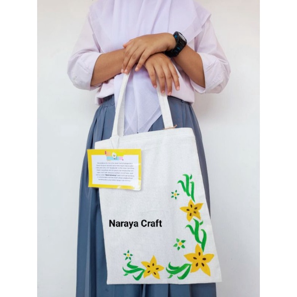 Jual TOTEBAG LUKIS/ TAS TOTE LUKIS/TOTEBAG PAINTING MOTIF BELIMBING ...