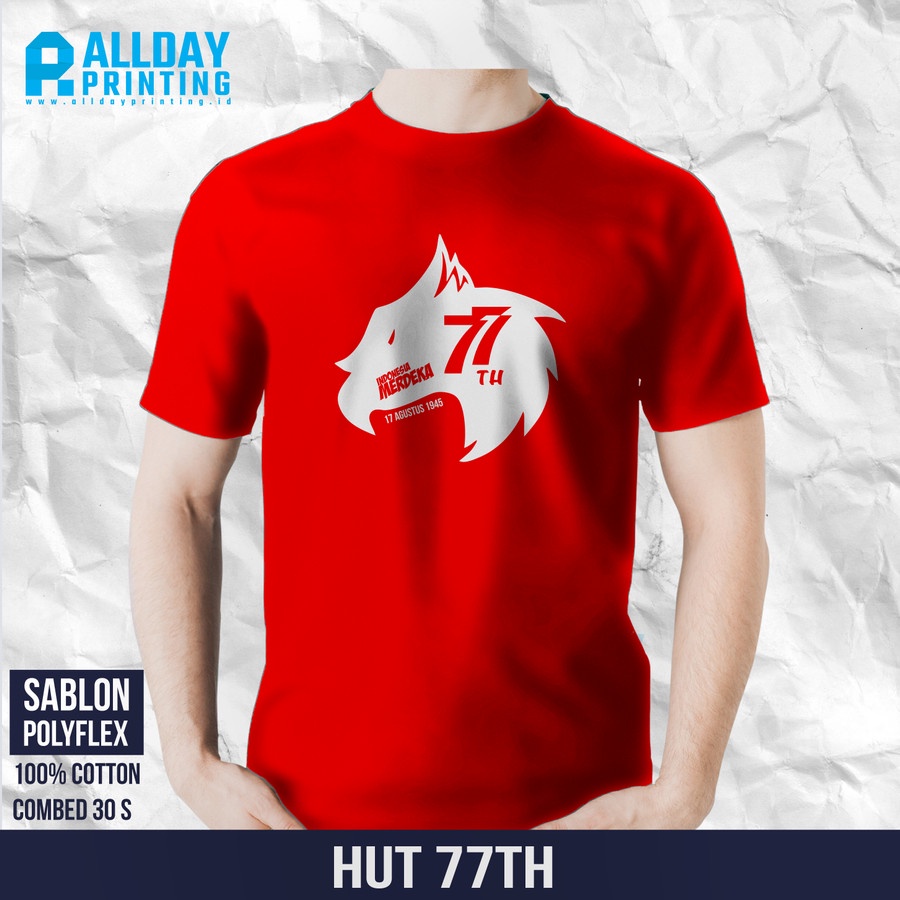 Jual KAOS HUT RI KE-77 | HUt 77 | Kaos Kemerdekaan | Merdeka | Shopee ...