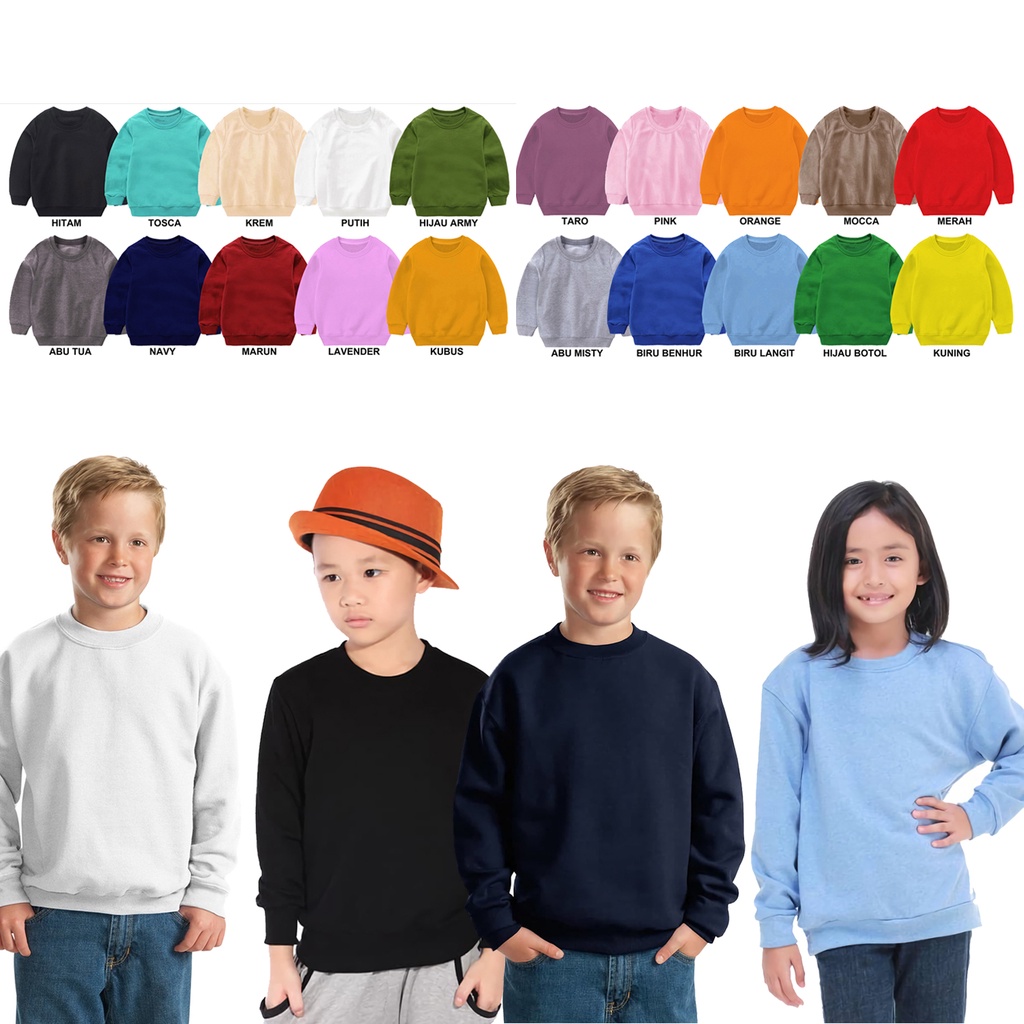 Jual SWEATER ANAK POLOS SWEATER POLOS CREWNECK POLOS BASIC CREWNECK ... Jual SWEATER ANAK POLOS SWEATER POLOS CREWNECK POLOS BASIC CREWNECK ...
