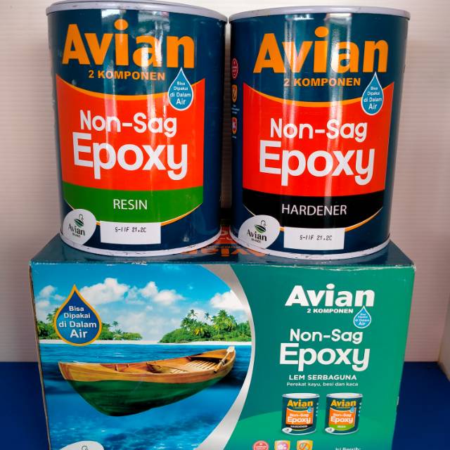 Jual Lem Epoxy Non Sag Avian | Lem Kapal | Lem Serbaguna 800gr | Shopee ...