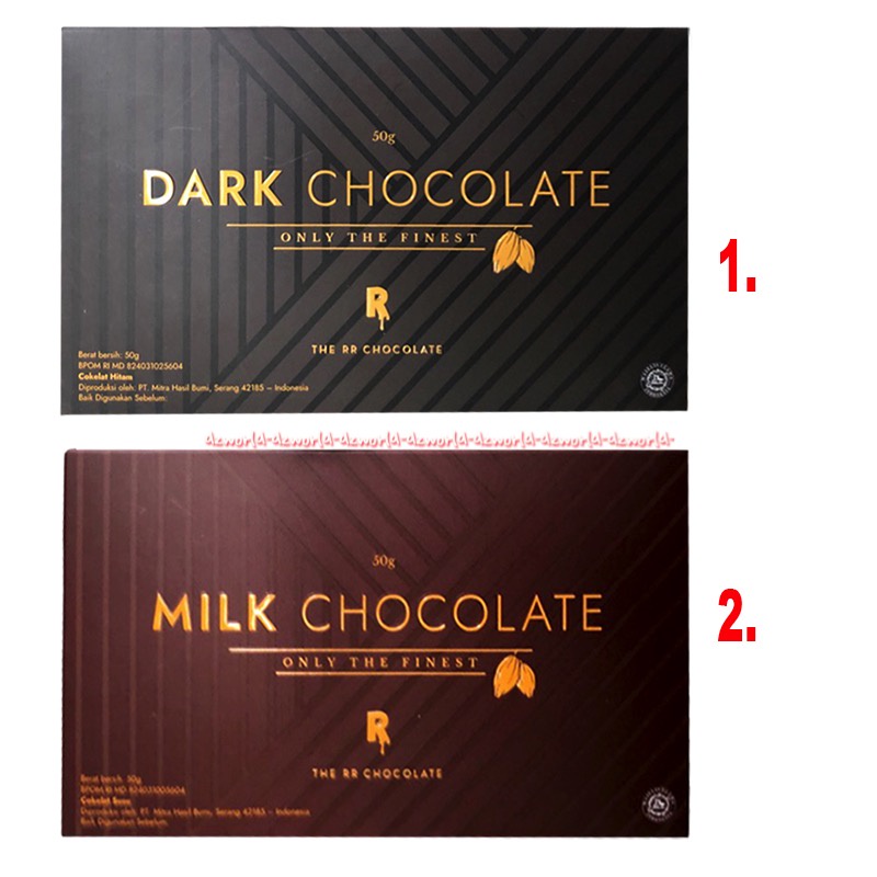 Jual Dark Chocolate The RR Chocolate 50gr Coklat Hitam Cokelat Batang ...