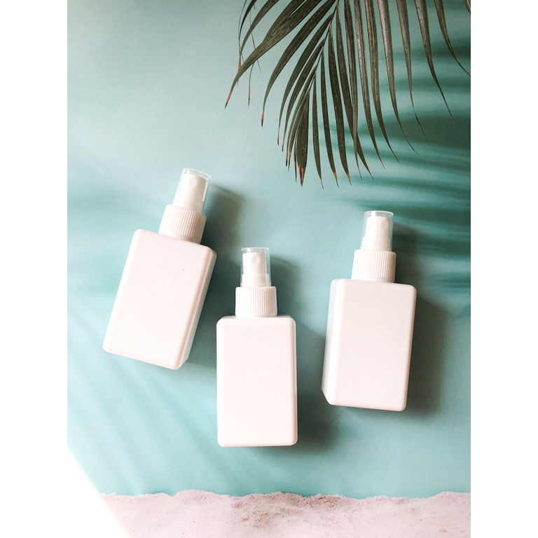 Jual 100ml Botol Plastik Kotak Tutup Spray Mist HOME LIVING Square ...