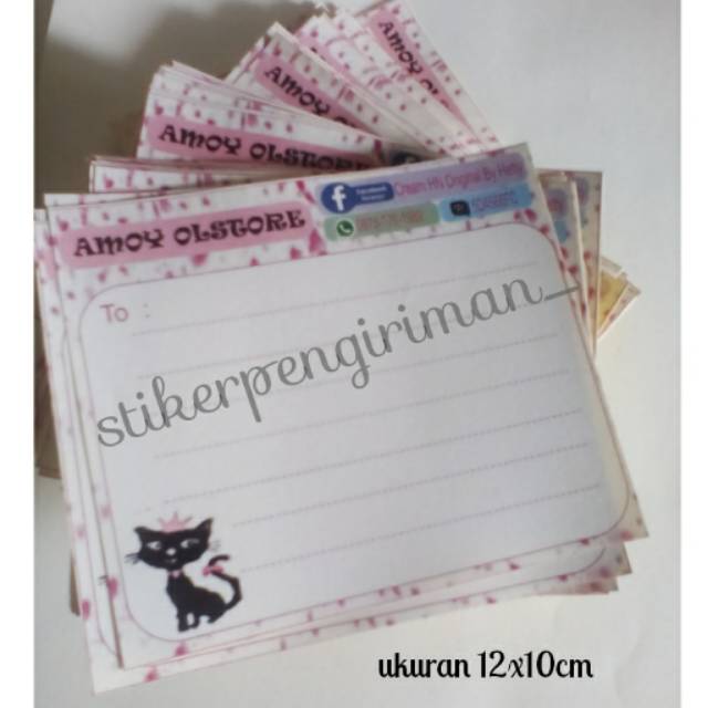 Jual Stiker pengiriman / Shipping card ukuran 12x10cm | Shopee Indonesia