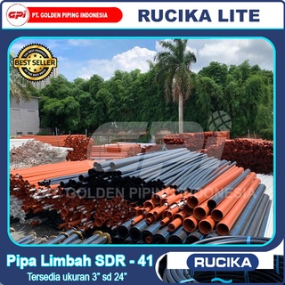 Jual Pipa PVC Limbah SDR-41 ND. 3" sd 8" Rucika Lite, HARGA PER- BATANG ...