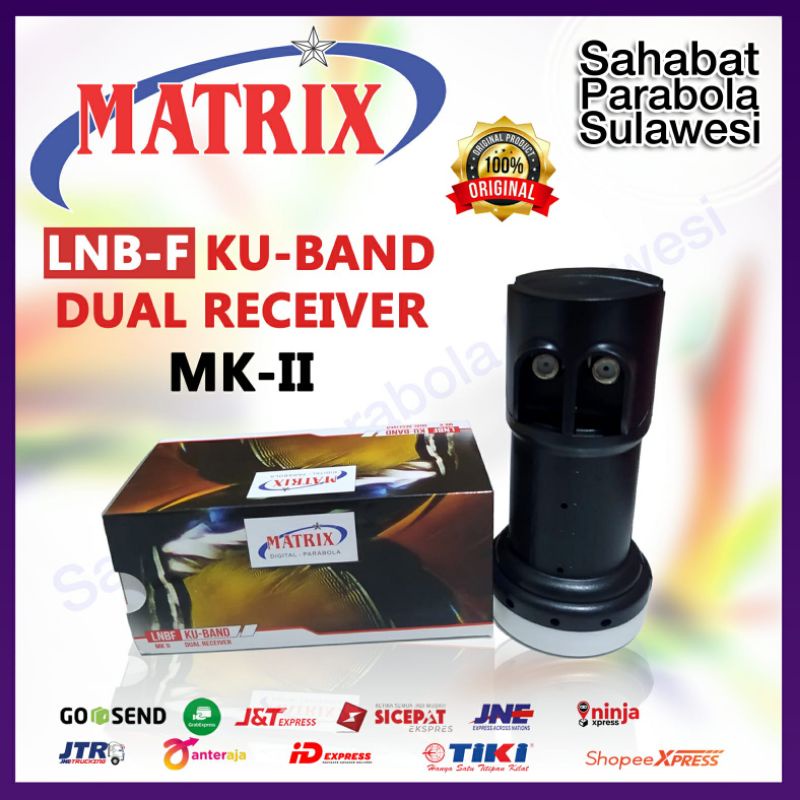 Jual LNBF KU-BAND DUAL RECEIVER 2 OUTPUT MATRIX MKII | Shopee Indonesia
