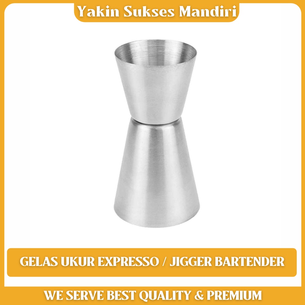 Jual YSM Gelas Ukur Jigger Bartender Double Shot Expresso Coctail Ukuran 15 30ml | Shopee Indonesia