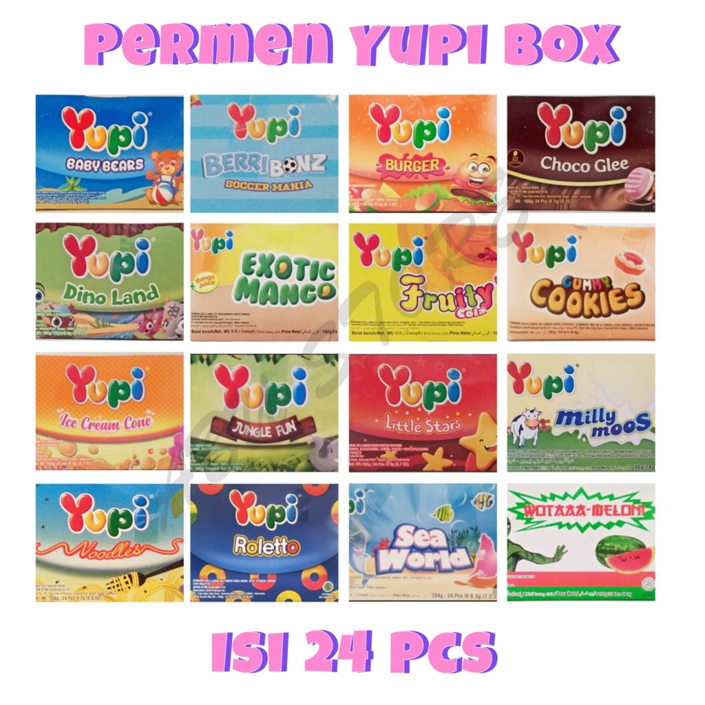 Jual BOX - YUPI 500 ANEKA RASA ISI 24 PCS | Shopee Indonesia