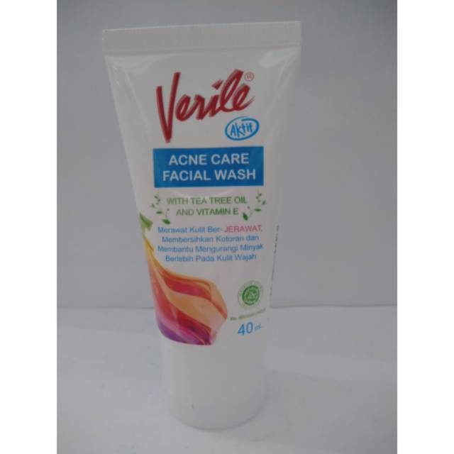 Jual Verile aktif Acne Care Facial Wash 40ml | Shopee Indonesia