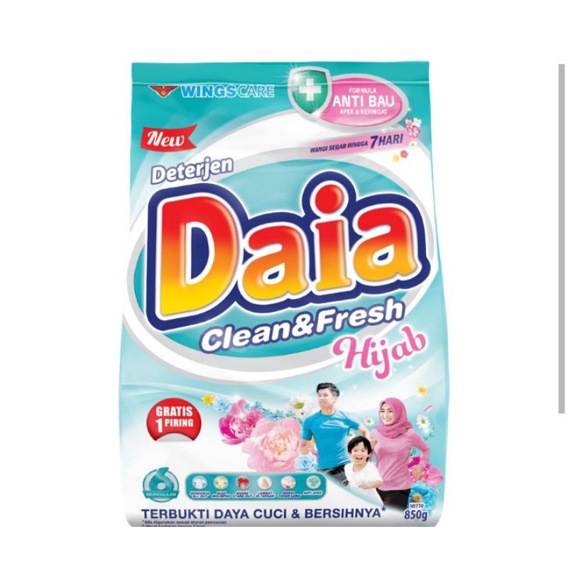 Jual daia deterjen bubuk clean dan fresh hijab 850g | Shopee Indonesia