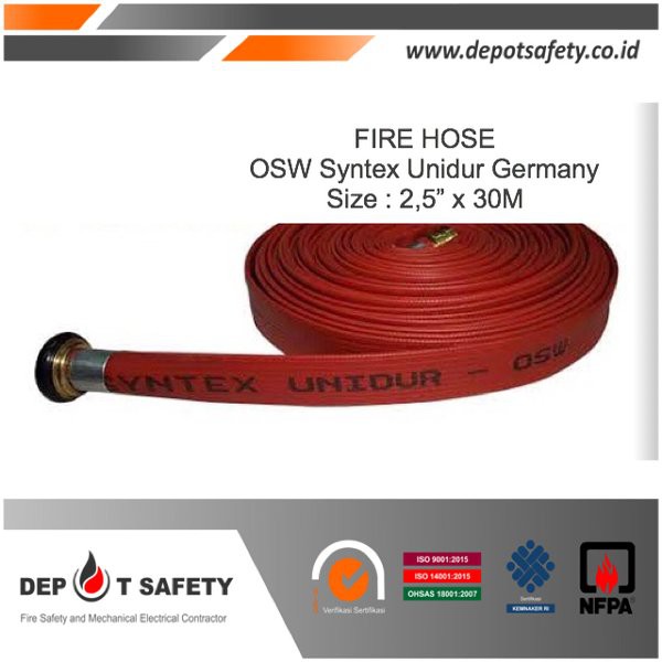 Jual Fire Hose Syntex Unidur OSW Selang Pemadam Kebakaran 2.5 inchi ...