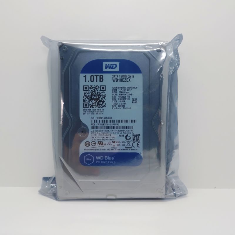 Jual HARDISK 1TB WD BLUE 7200 RPM SATA 3,5" -HDD INTERNAL 1TB FOR PC CPU COMPUTER 100% SENTINEL ...