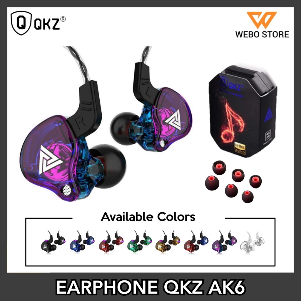 Jual QKZ AK6 Earphone In-Ear Sport HIFI Headset | Shopee Indonesia