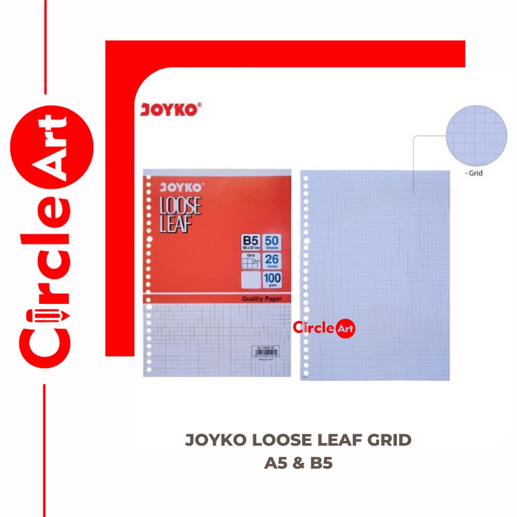 Jual Joyko Loose Leaf GRID A5 B5 - DOTTED A5 B5 isi 50 & 100 Sheet / Isi Binder | Shopee Indonesia