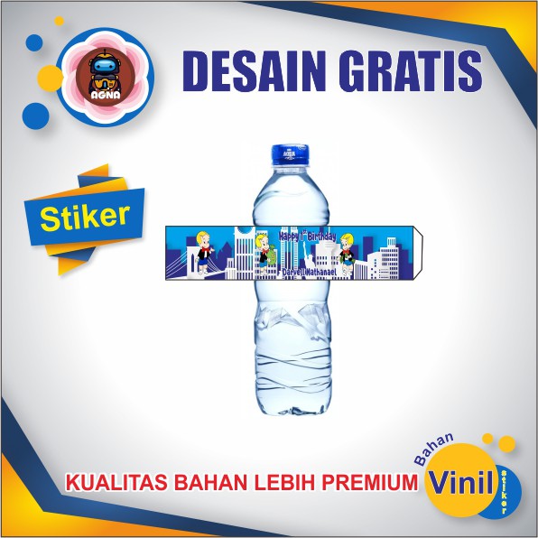 Jual STIKER LABEL AIR MINERAL 600ml (HABIS) | Shopee Indonesia