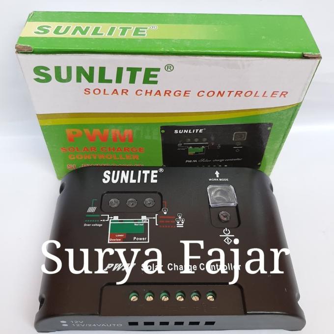 Jual Solar Charge Controller / Kontroler Solar Panel Sunlite 10A Timer ...