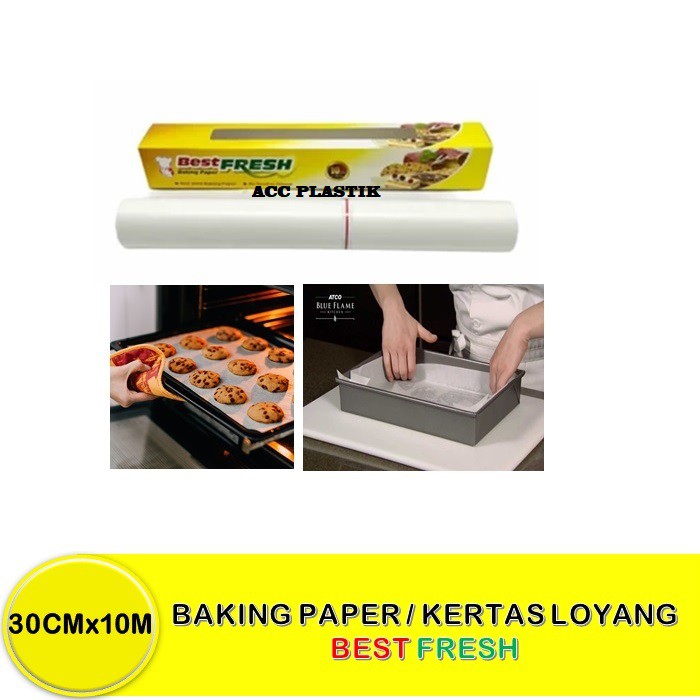 Jual Baking Paper / Kertas Roti merk Best FRESH ukuran 30 Cm x 10 meter ...