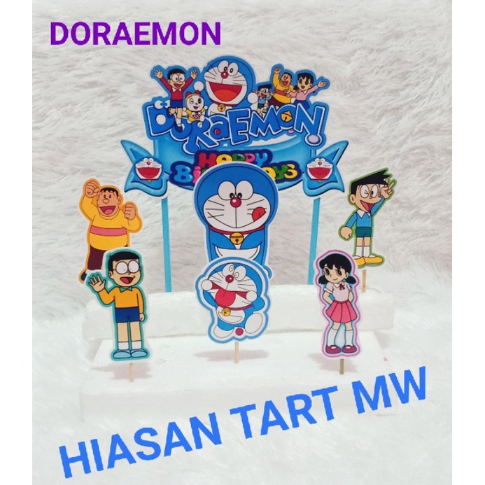 Jual Topper Cake Ultah Karakter Laki KE 2 / Topper Kue Tart DORAEMON ...
