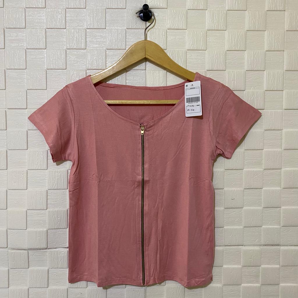 Jual atasan lengan pendek zipper wanita/kaos pendek sleting wanita ... Jual atasan lengan pendek zipper wanita/kaos pendek sleting wanita ...