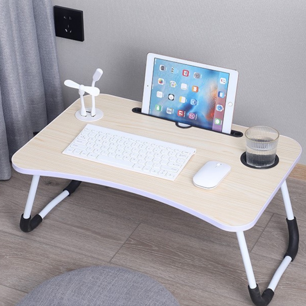 Jual Meja Belajar/Kerja/Laptop Lipat USB + Laci/Meja Lipat USB Laci ...