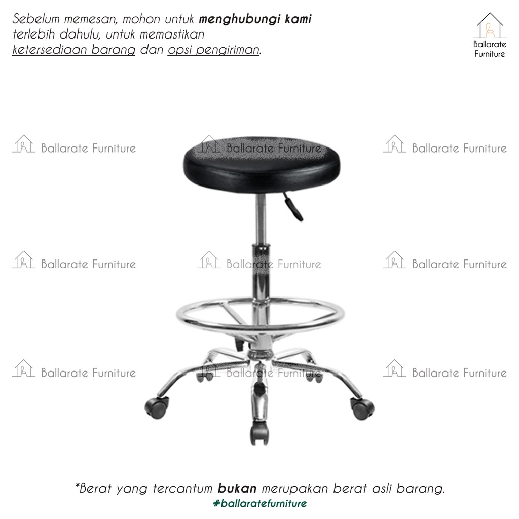 Jual Kursi Bar Laboratorium Kasir Tinggi Hidrolik Bulat Bangku 017 ...