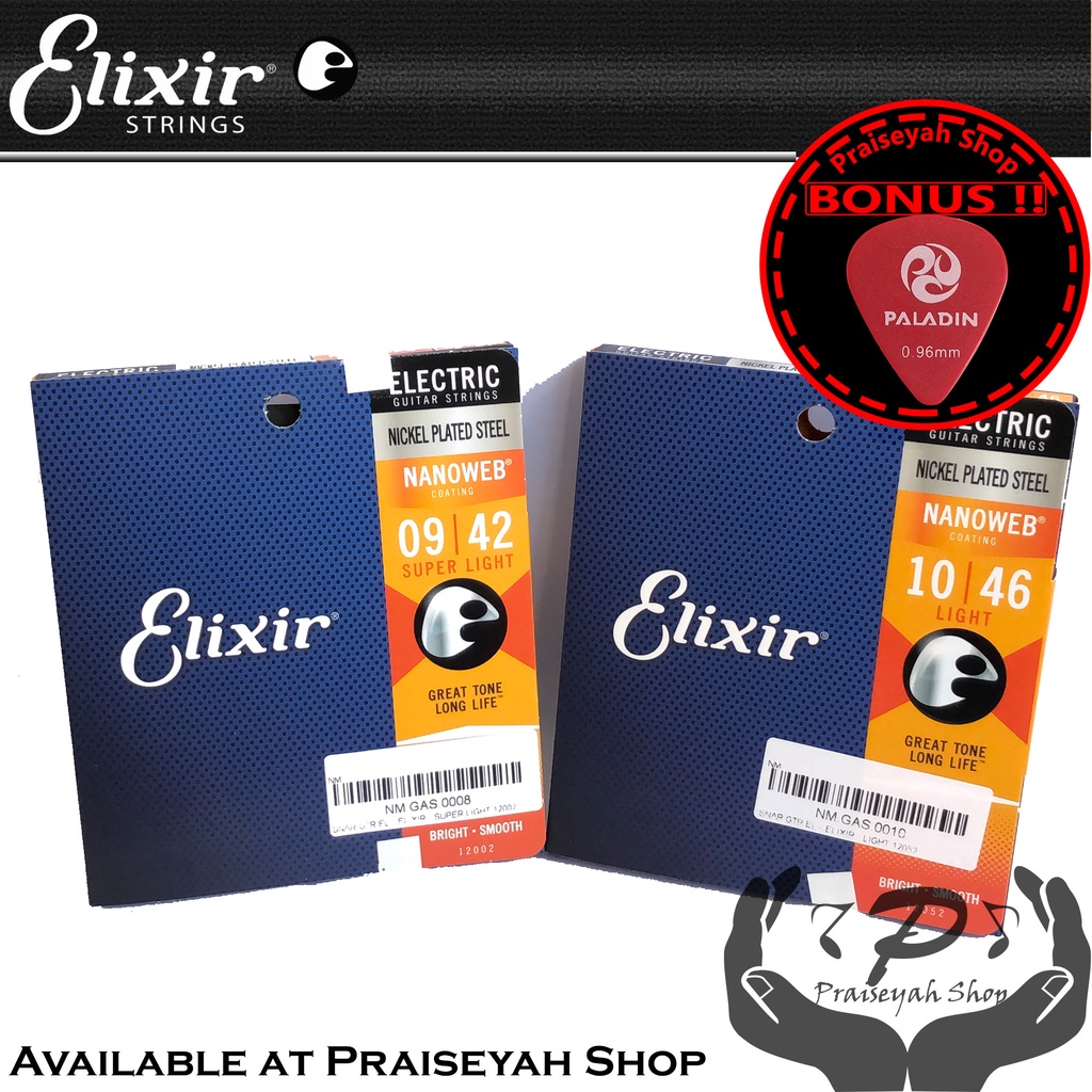 Jual Elixir Senar Gitar Elektrik Nanoweb 09 dan 010 Original Guitar ...