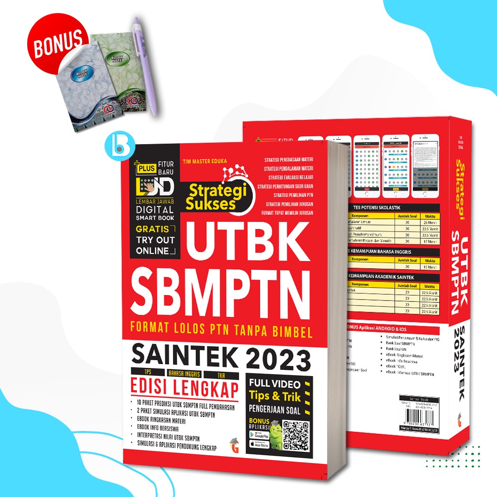 Jual BUKU UTBK SBMPTN - BUKU SBMPTN SAINTEK - STRATEGI SUKSES UTBK SBMPTN SANTEK 2023 FORMAT ...