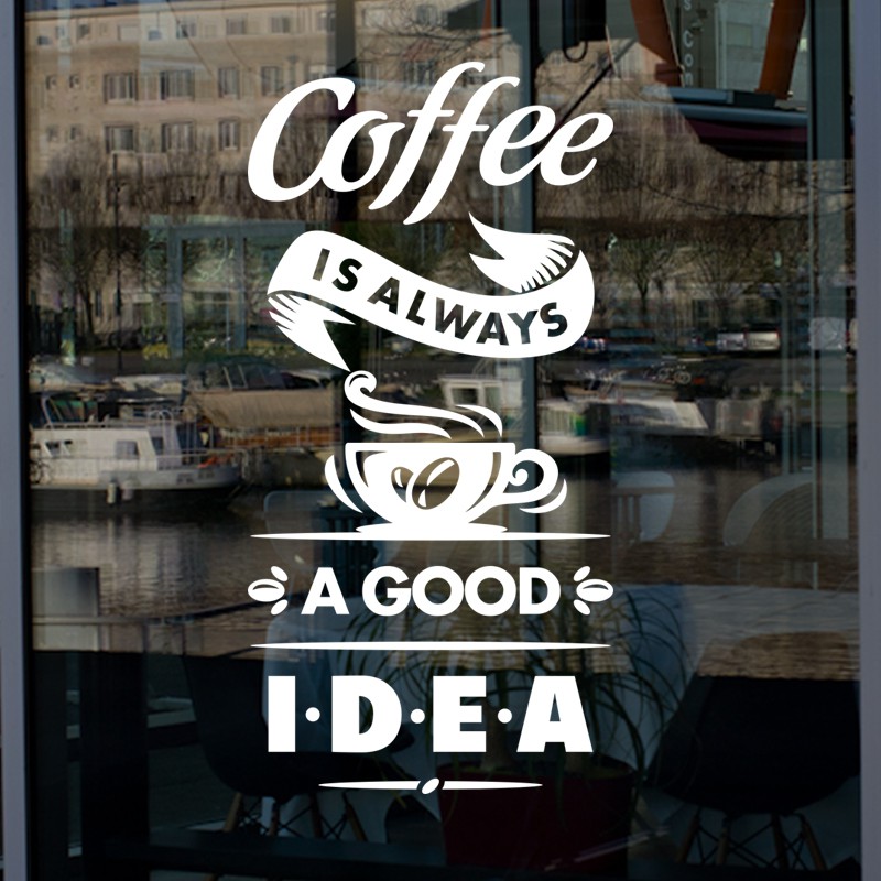 Jual Sticker Cafe Kaca dan Dinding Kafe Coffee Shop Idea Always Cutting ...
