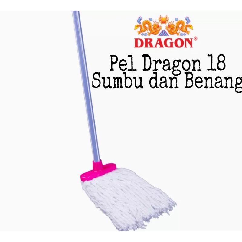 Jual 1 Set Pel 18 Medium Dragon Bahan Sumbu dan Benang / Lap pel Rumah ...