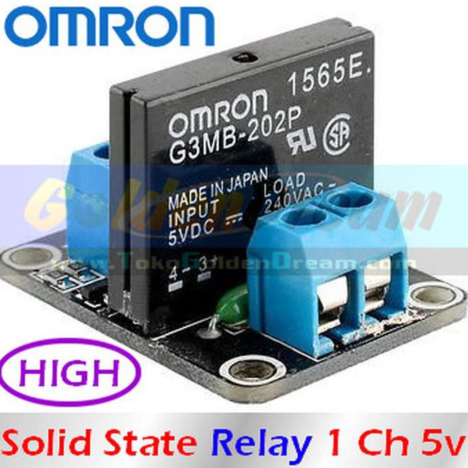 Jual Jual Modul Ssr Omron 5V 1 Channel Dc Solid State Relay Load 240Vac ...