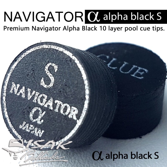 Jual Navigator Alpha Black S - Soft Layer Cue Tip - Billiard Biliar ...