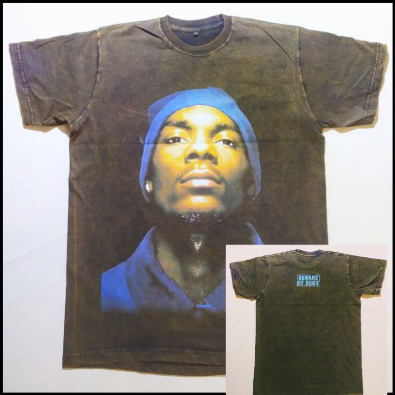 Jual Snoop Dog Face Box Vintage Wash Front And Back Print T-shirt/Kaos ...