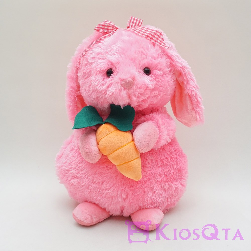 Jual boneka kelinci pink bawa wortel cute rabbit large | Shopee Indonesia