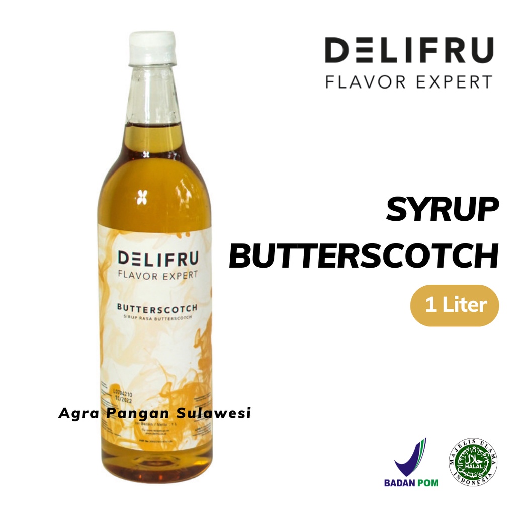 Jual Syrup BUTTERSCOTCH Delifru | Sirup Rasa Flavor Premium 1 L 1000 ml ...