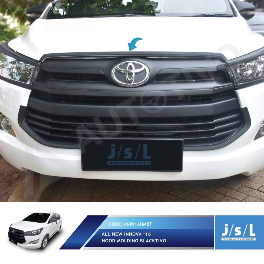 Jual List Kap Mesin Krom All New Toyota Innova Hood Molding Blackdoff ...