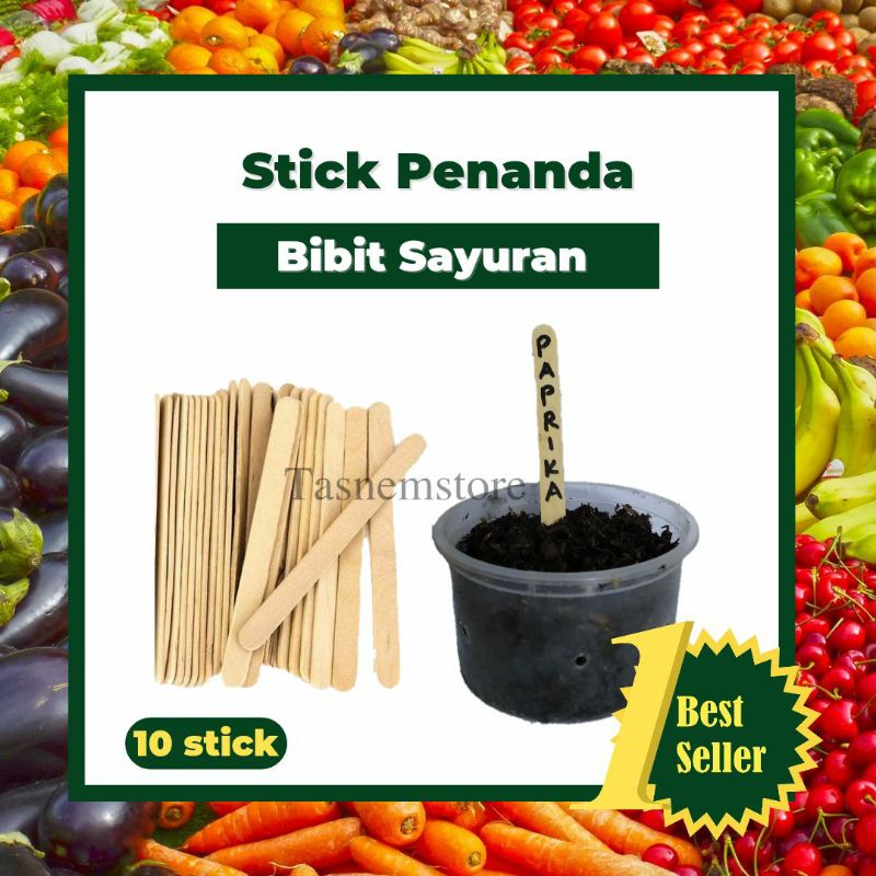 Jual Stik Stick Kayu Penanda Es krim Ice Cream Tanaman Sayur Mainan ...