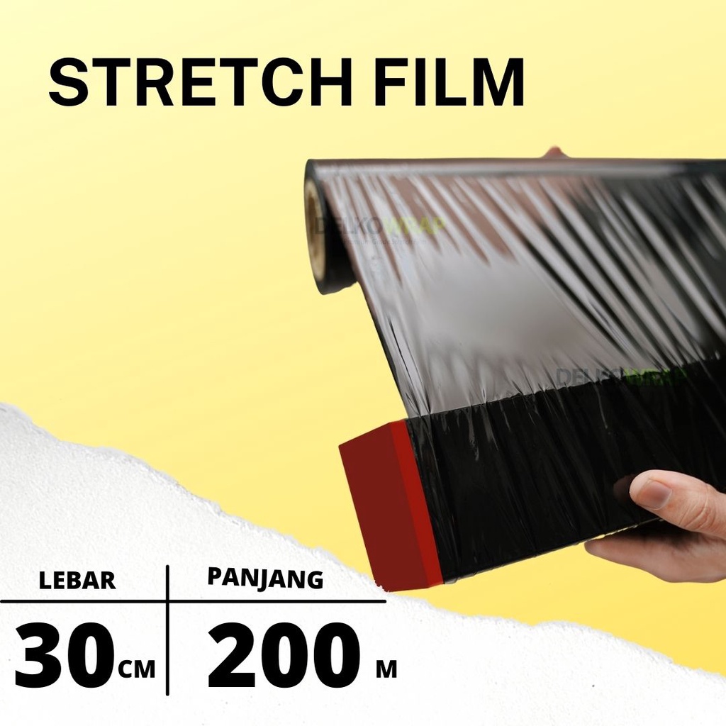 Jual PLASTIK WRAP WRAPPING - STRETCH FILM HITAM 30X200 | Shopee Indonesia