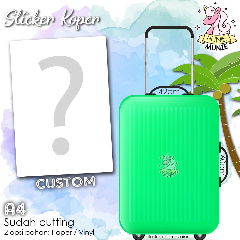 Jual Sticker Koper - Custom Request (BEBAS PILIH 10 GAMBAR) Stiker ...