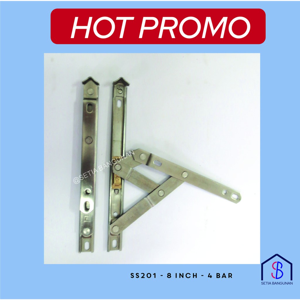 Jual SS 201 Engsel Casement Jendela Aluminium - 8 INCH 4 BAR | Shopee ...