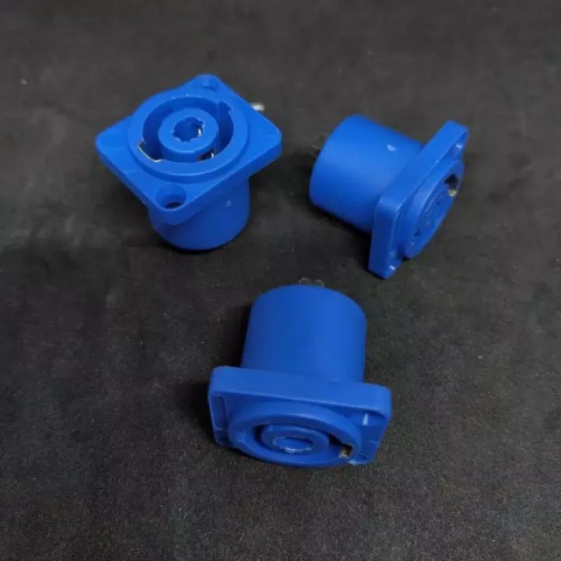 Jual SOKET SPIKON socket speakon bagus berkualitas warna biru soket ...
