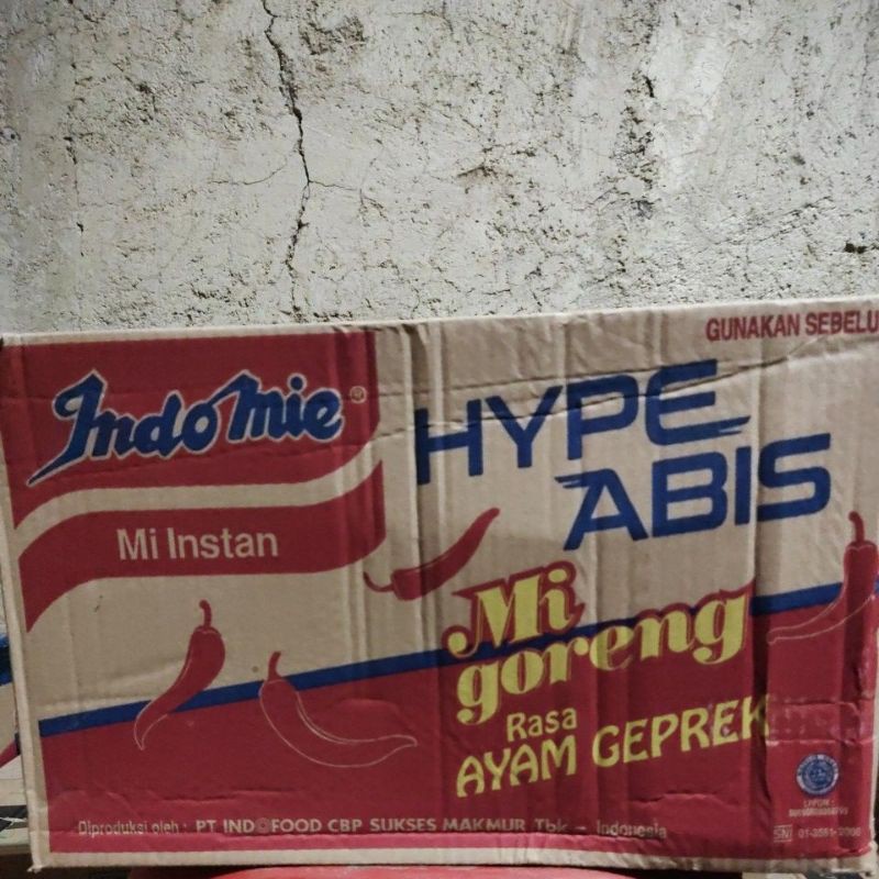 Jual Indomie Goreng/Rendang/Cabe Ijo/Ayam Geprek/Rica Rica/Aceh (KARTON ...