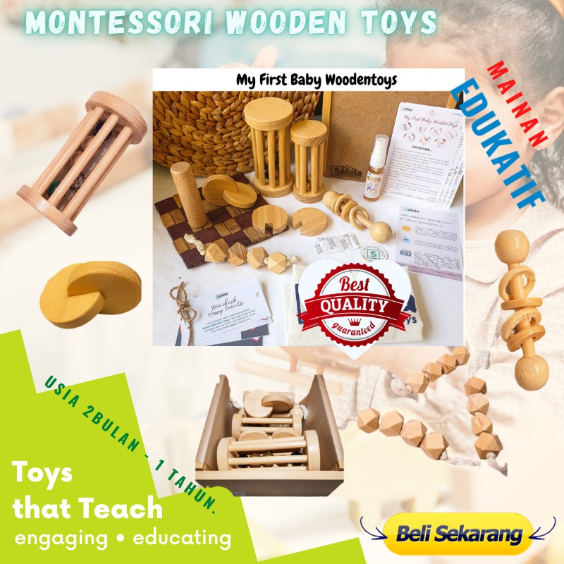 Jual Mainan Edukatif Edukasi Bayi Balita Montessori Toys max 1 tahun ...