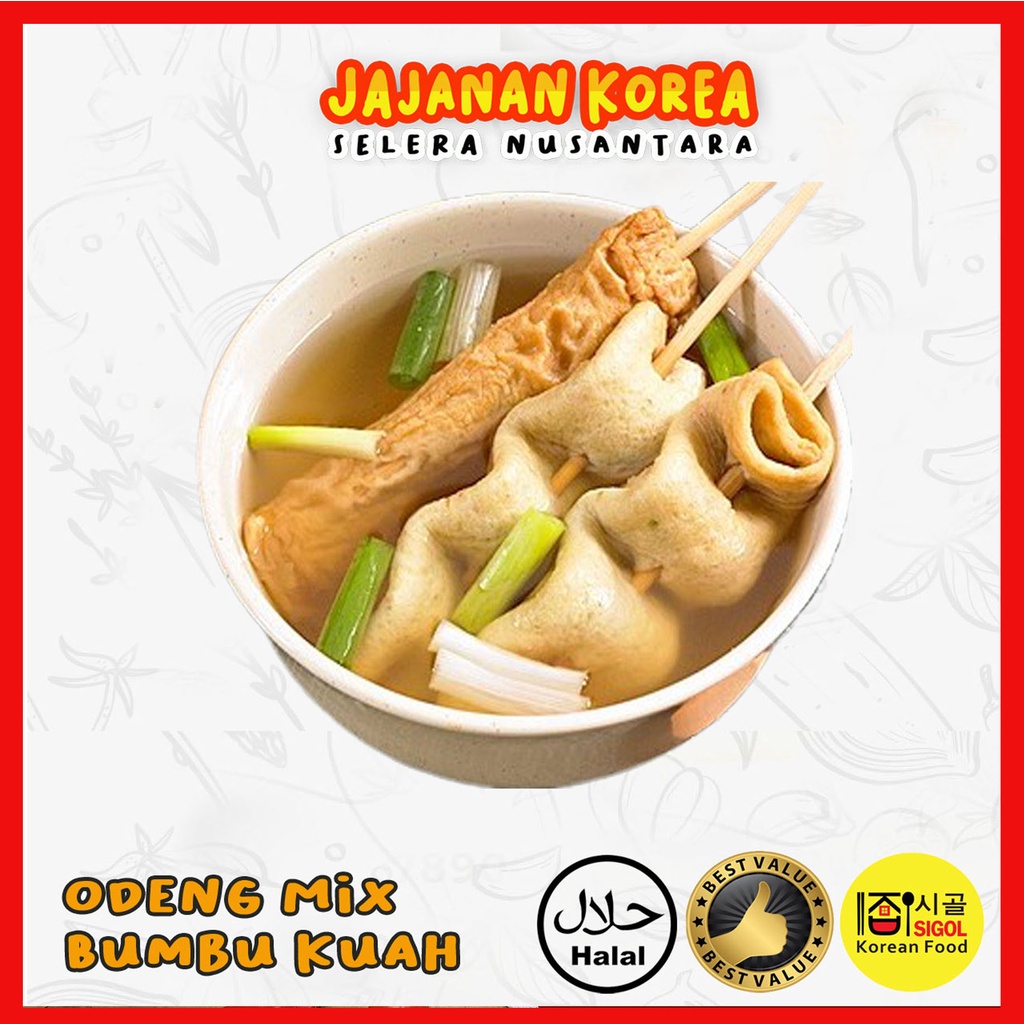 Jual Odeng Mix Hotbar-Paket Dasot 2 Kuah-Odeng Eomok-Hotbar-Fish Cake ...