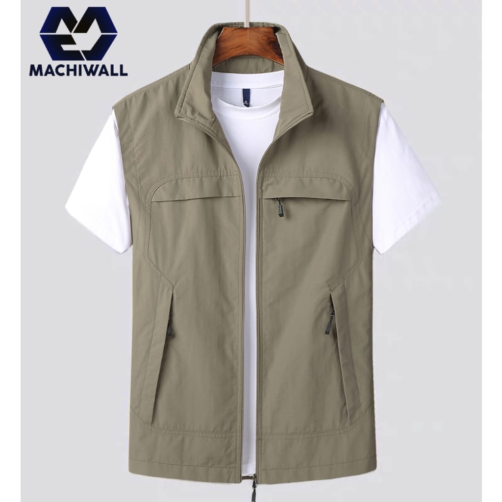 Jual rompi pria keren casual jaket rompi pria waterproof rompi proyek ...