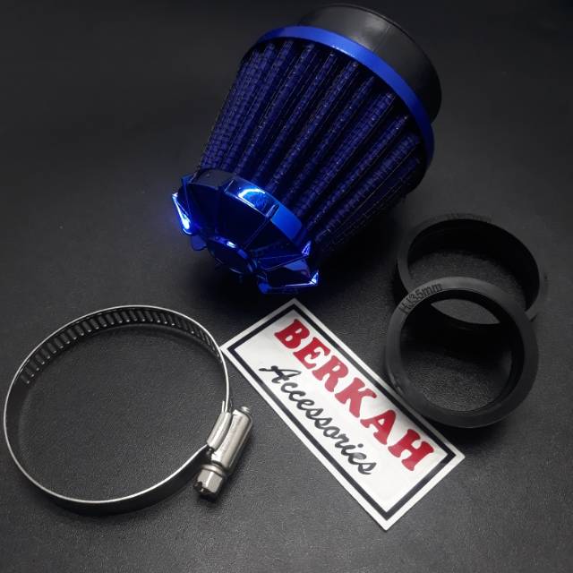 Jual Filter karburator PE 24 26 28 Model mahkota warna biru | Shopee ...
