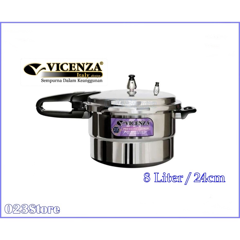 Jual VICENZA Pressure Cooker V324 Panci Presto (24 Cm) 8L [PREASURE COOKER Panci Bertekanan Uap ...