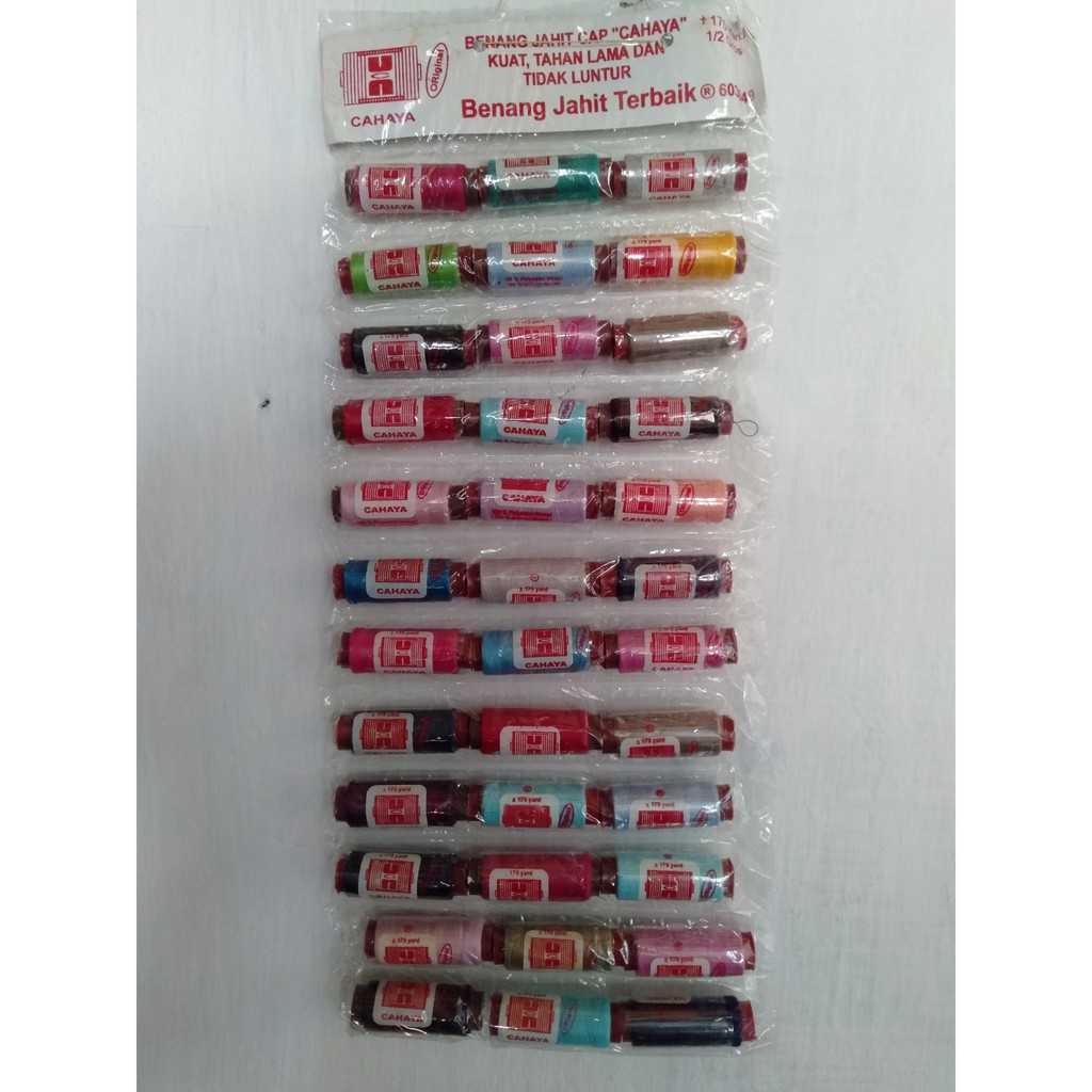 Jual Benang jahit warna warni 1 pack 72 roll | Shopee Indonesia