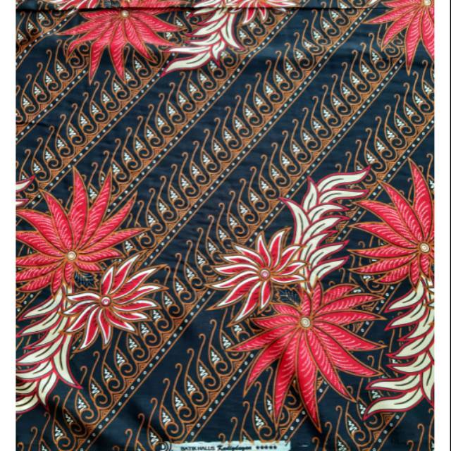 Jual Kain batik semi sutera halus motif parang daun mix | Shopee Indonesia