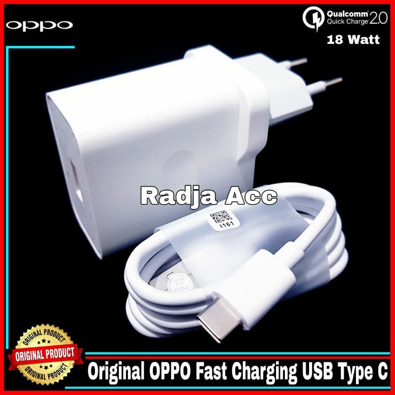 Jual Charger Oppo A52 A92 A92s Original 18 Watt Fast Charging USB C ...